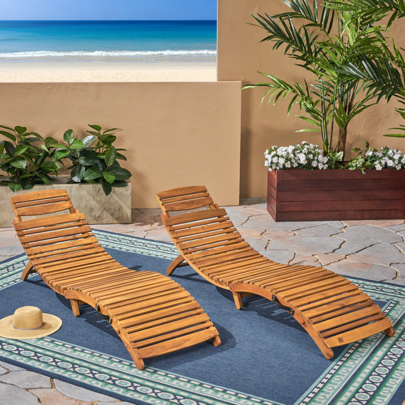 Wooden pool chairs store